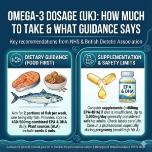Omega-3 Dosage (UK): How Much to Take & What Guidance Says | RestedHealth